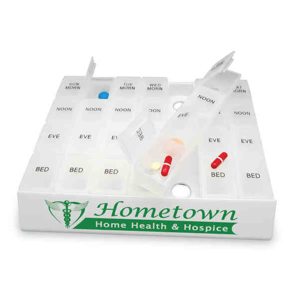 Custom 7 day pill organizer for specific times of the day | Promotional ...