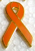 September is Leukemia Awareness Month: Orange Ribbon Pins | Promotional ...