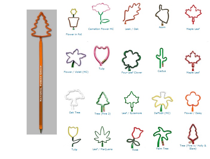 Plant, tree and Flower Shaped Pens | Promotional Product Ideas by ...