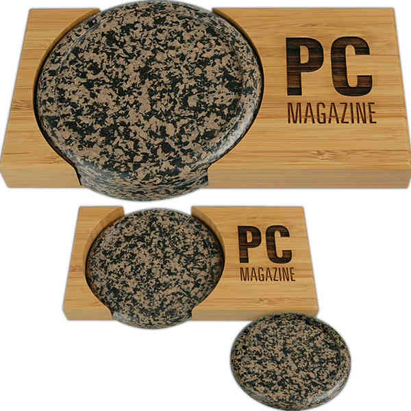 Bamboo Eco Friendly Coaster Set | Promotional Product Ideas by ...