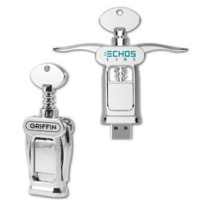 Corkscrew / Wine Opener Themed USB Flash Drive with Customization ...