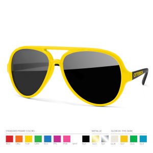 Two Tone School Color Sunglasses / Sun Glasses with Custom Imprint ...