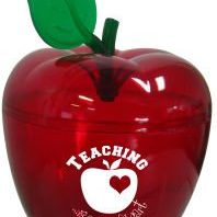 Apple shaped container in Red, Clear or Green | Promotional Product ...