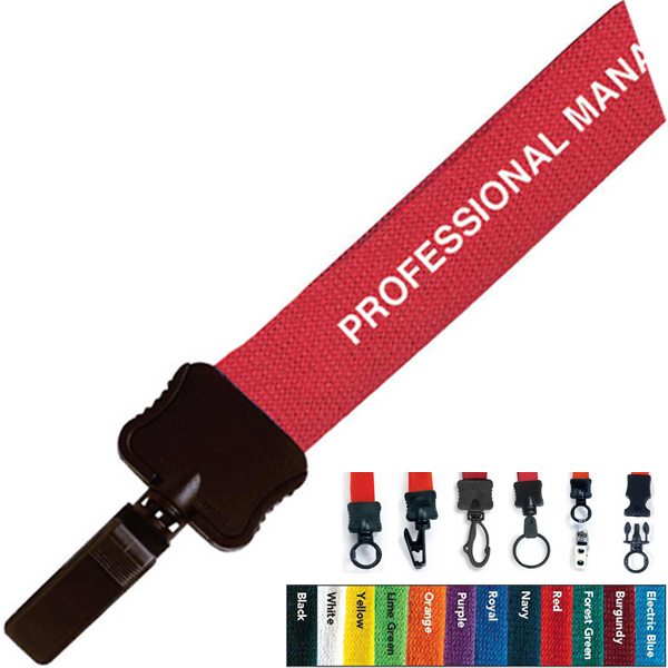 Ultra Wide Lanyard Neck Laces with Multiple Clip Options | Promotional ...