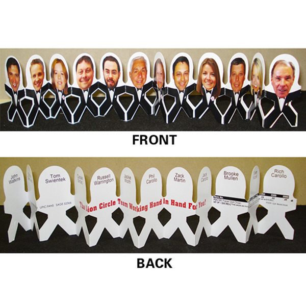 Fully Custom Paper People Chains with Employee Photo Faces ...