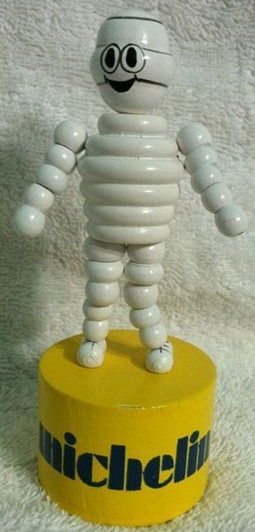 Vintage Custom Wooden Push Puppet Toy (Plastic / Clay / Resin Figure ...