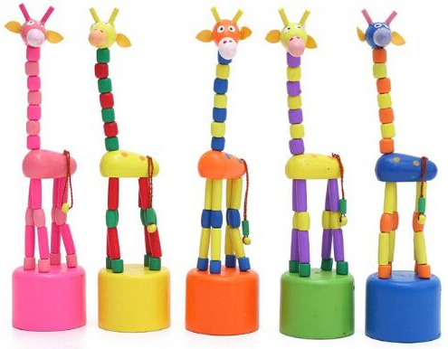 Vintage Custom Wooden Push Puppet Toy (Plastic / Clay / Resin Figure ...