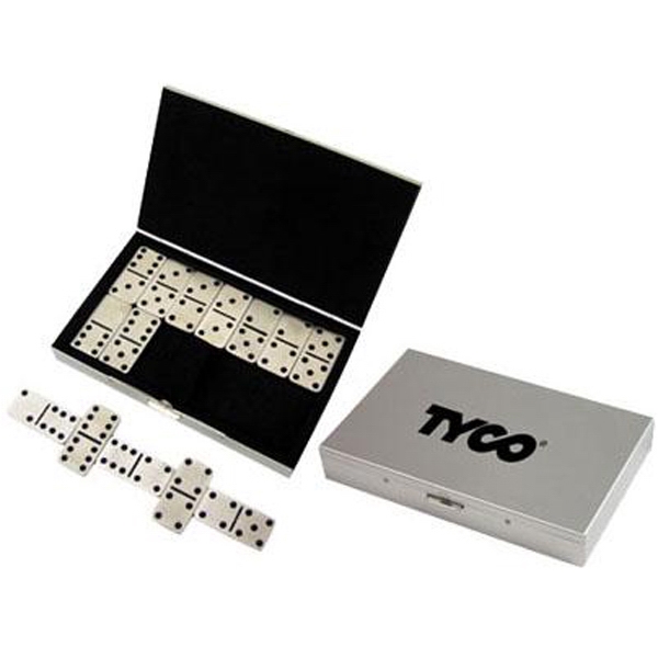 Domino Game Kits with Metal Dominos & Custom Imprint on Case ...
