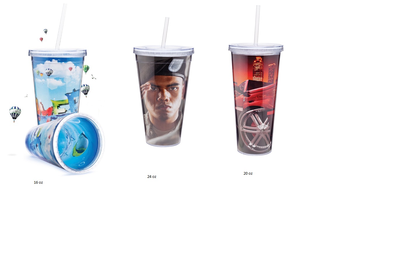 Spirit Double Wall Acrylic Tumbler with Full Color Inserts ...