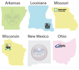 State Shaped - Large - Die Cut Post it Note Pads - ImprintItems.com ...