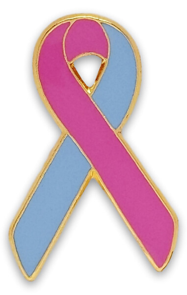 Pink and Blue Awareness / Support Ribbon Lapel Pin - ImprintItems.com ...