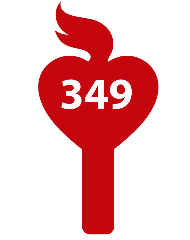 Heart Shaped Plastic Auction Paddles / Numbered Bidder Fans - Item # ...