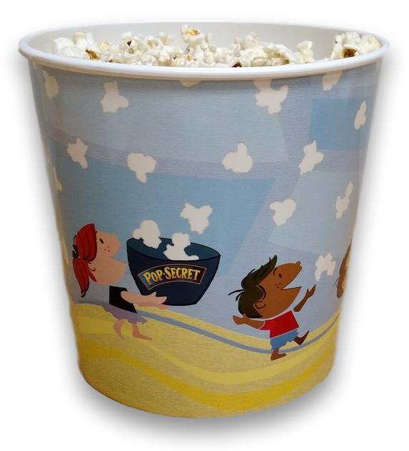 Plastic Popcorn Buckets / Beer Tub w/ Full Color Wrap Imprint, 50oz ...
