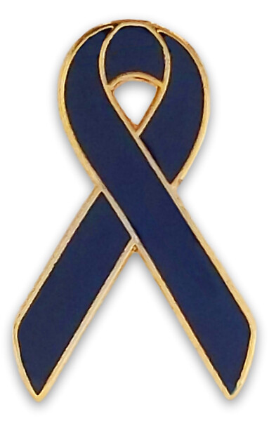 Navy Blue Awareness / Support Ribbon Lapel Pin - ImprintItems.com ...