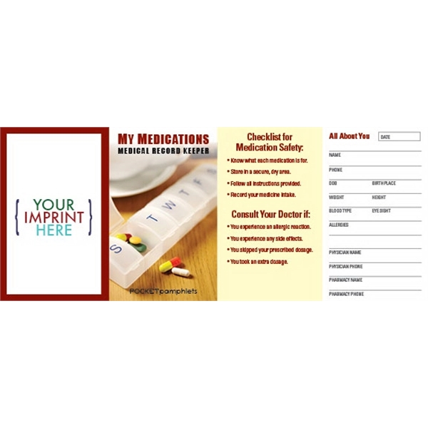My Medications - Medical Record Keeper Pocket Pamphlet - Item #PP-1690 ...
