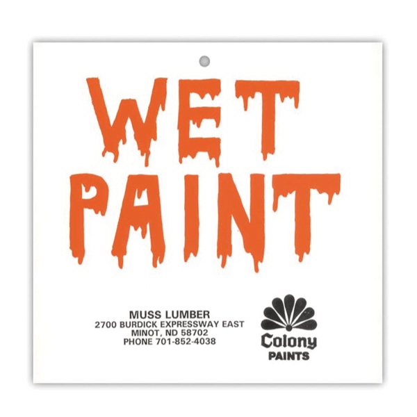 Wet Paint Sign - Item #500P - ImprintItems.com Custom Printed ...