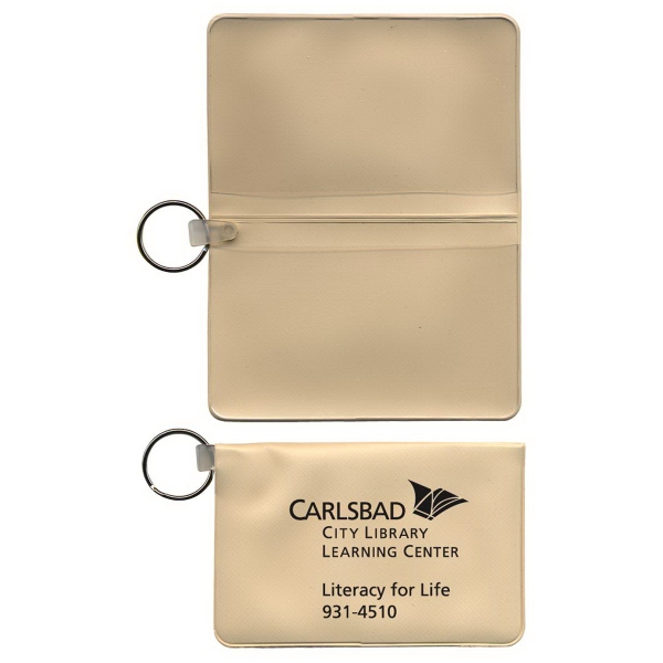 Foldover Card Case with Key Ring and 2 Clear Pockets - Item #800-1NKR ...
