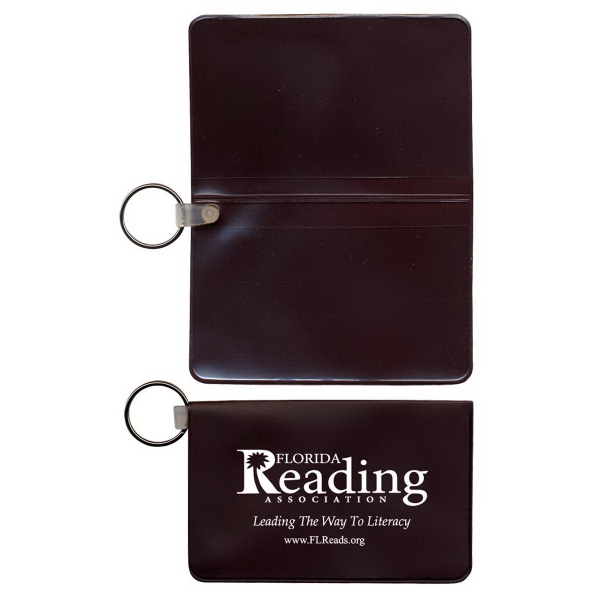 Foldover Card Case with Key Ring and 2 Clear Pockets - Item #800-1NKR ...