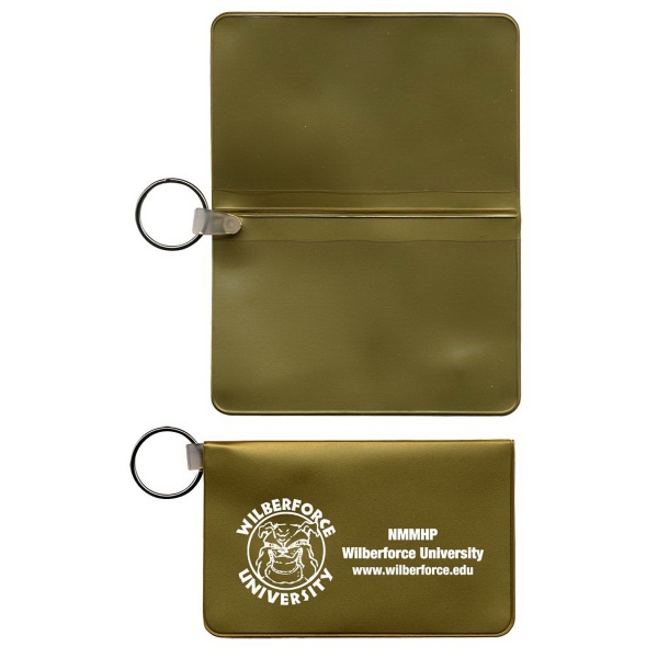 Foldover Card Case with Key Ring and 2 Clear Pockets - Item #800-1NKR ...