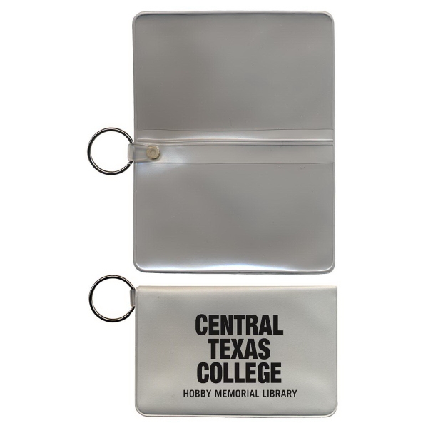 Foldover Card Case with Key Ring and 2 Clear Pockets - Item #800-1NKR ...