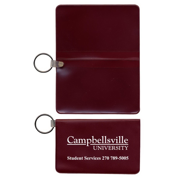 Foldover Card Case with Key Ring and 2 Clear Pockets - Item #800-1NKR ...