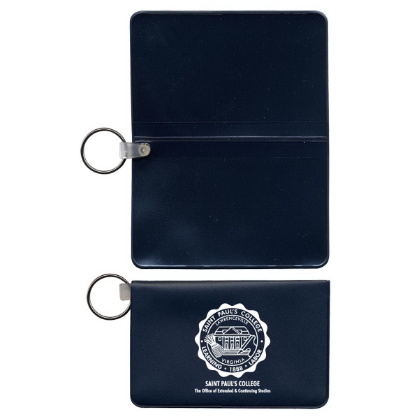 Foldover Card Case with Key Ring and 2 Clear Pockets - Item #800-1NKR ...