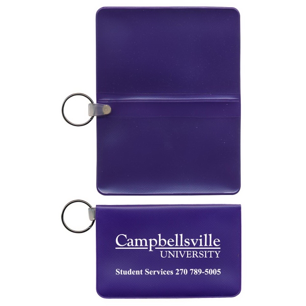 Foldover Card Case with Key Ring and 2 Clear Pockets - Item #800-1NKR ...