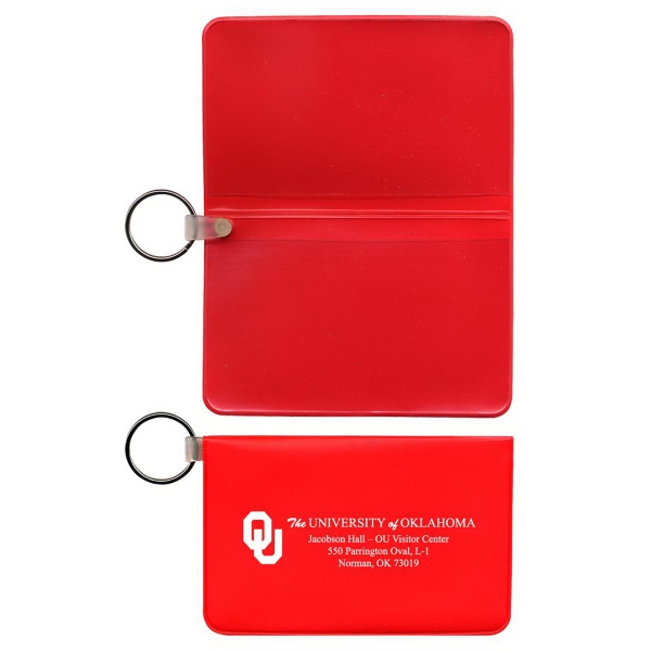 Foldover Card Case with Key Ring and 2 Clear Pockets - Item #800-1NKR ...