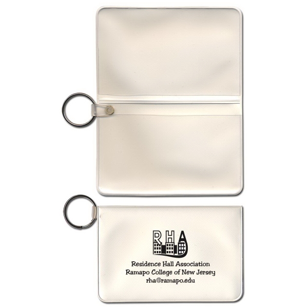 Foldover Card Case with Key Ring and 2 Clear Pockets - Item #800-1NKR ...