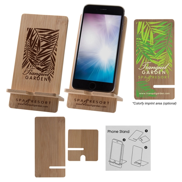 Bamboo Wood Cell Phone Stand - Item #6239 - ImprintItems.com Custom ...