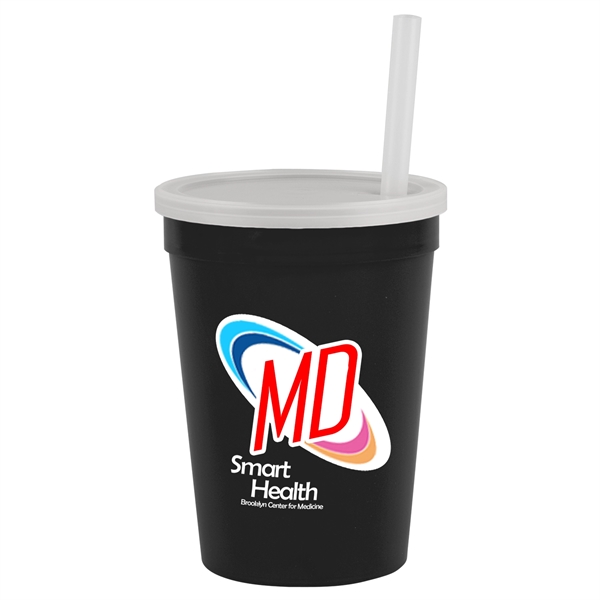 12 oz Cup with Lid & Straw - Digital - Item #DPSC12LS - ImprintItems ...
