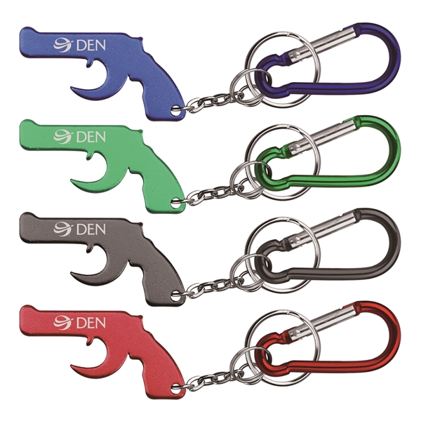 Gun Shape Bottle Opener Key Chain & Carabineer - Item #BO3015-CB2 ...