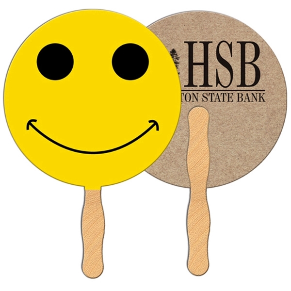 Smiley Face Recycled Hand Fan - Item #RS-39 - ImprintItems.com Custom ...