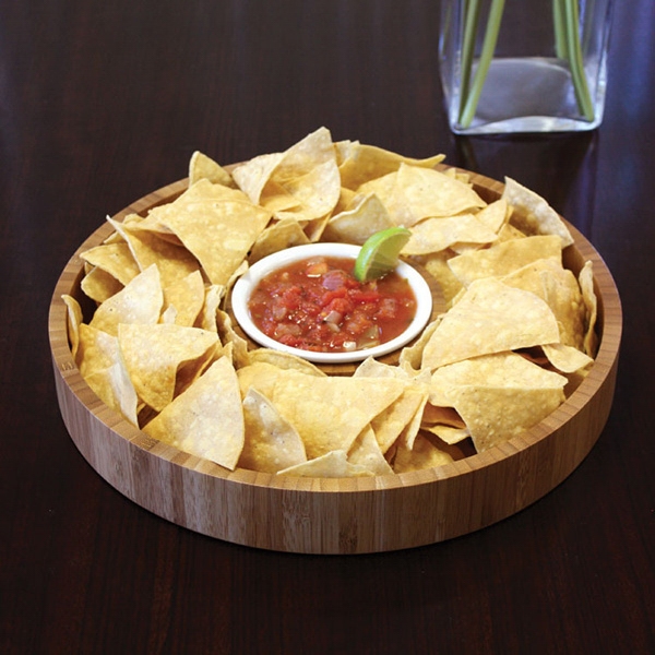 Gourmet Bamboo 2-Piece Chip & Dip Tray - Item #BC012 - ImprintItems.com ...